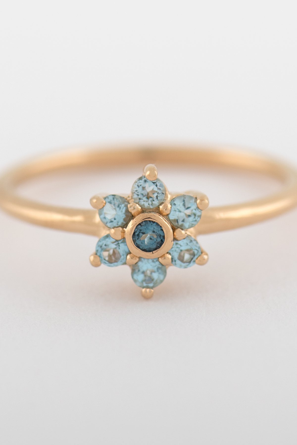 Blue Topaz Gold Band Julienne at Minette